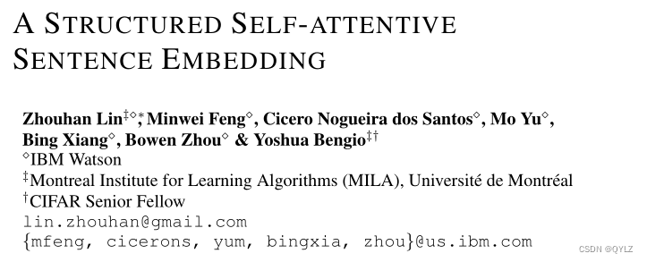 论文：A Structured Self-attentive Sentence Embedding翻译笔记（结构化的自注意力句子嵌入）-CSDN博客