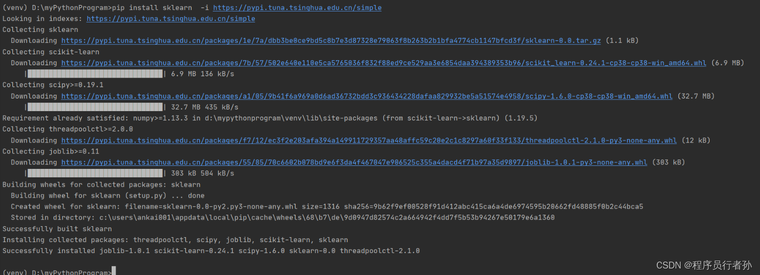 【已解决】ModuleNotFoundError: No module named ‘sklearn‘_no module named ...