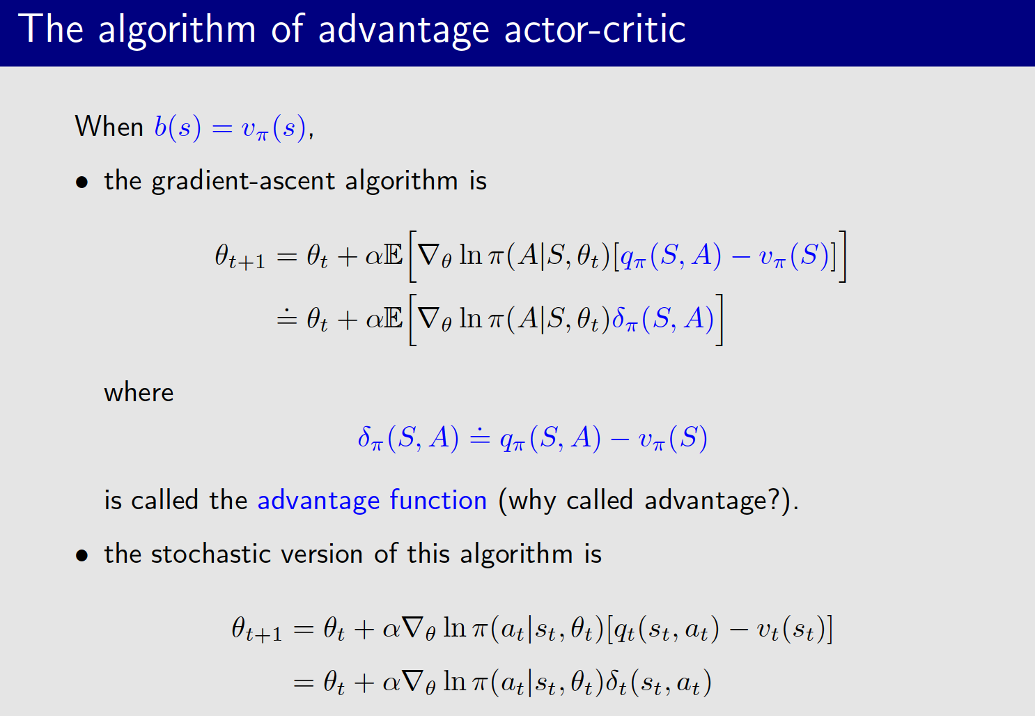 强化学习-赵世钰（十）：Actor-Critic Methods【Advantage Actor-Critic算法（on-policy ...