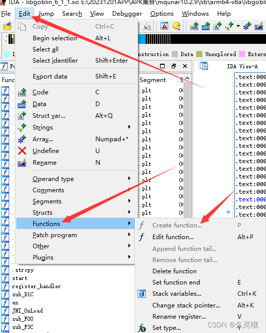 IDA的please position the cursor within a funtion解决方法_please position the ...