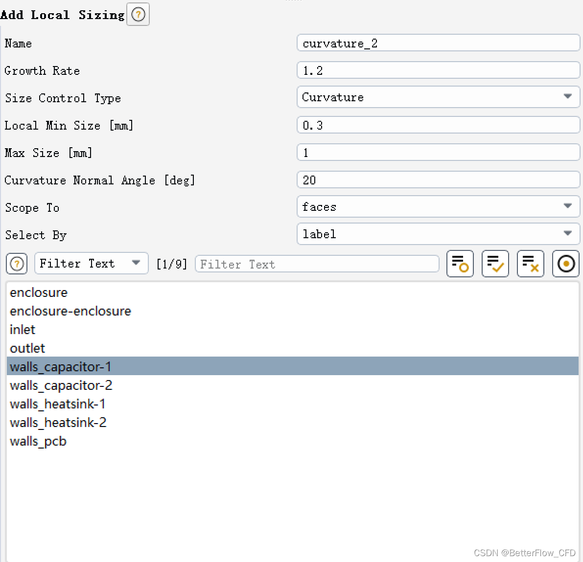 FLUENTMeshing Watertight Geometry工作流入门 - 2 添加局部尺寸控制 Curvature&Proximity_self proximity fluent ...
