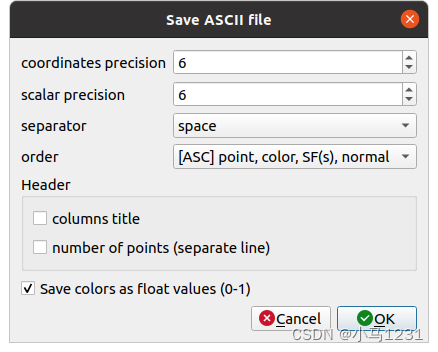 CloudCompare使用，制作点云数据集_cloudcompare 导出带有空间参考系统信息的点云-CSDN博客