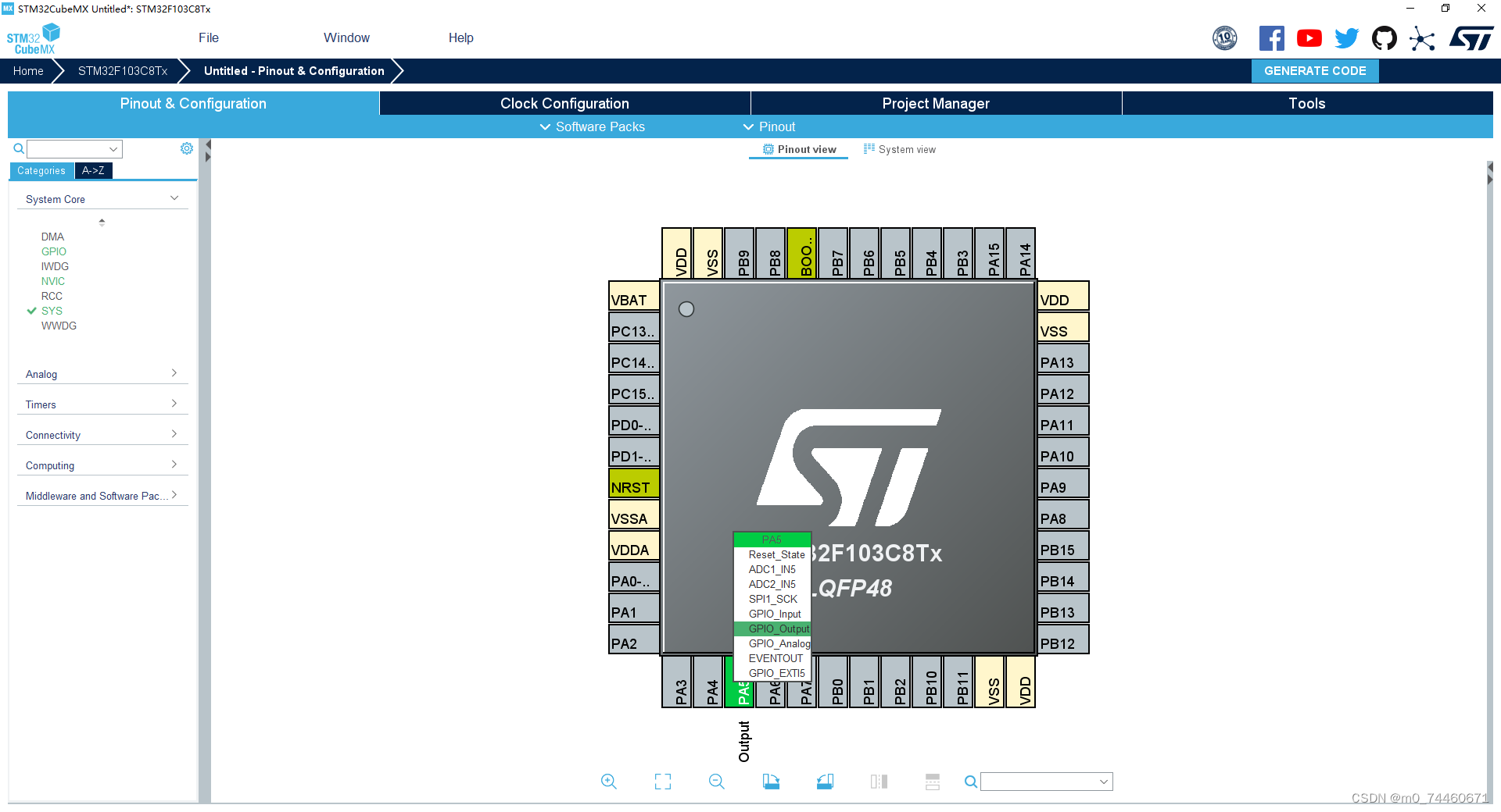 STM32CubeIMX的简单配置_sys mode and configuration-CSDN博客