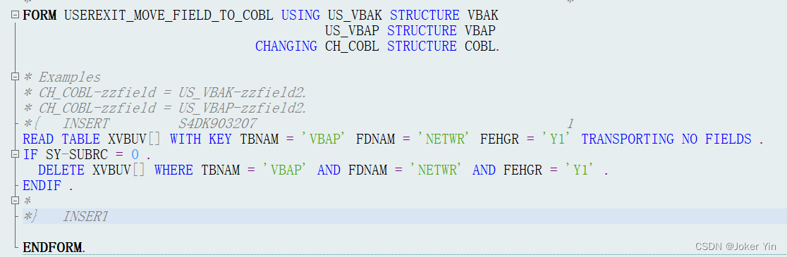 域VBAP NETWR在未完成过程Y1中没有被定义 消息号V1105_sap sd 域vbap netwr 在未完成过程中没有被定义-CSDN博客
