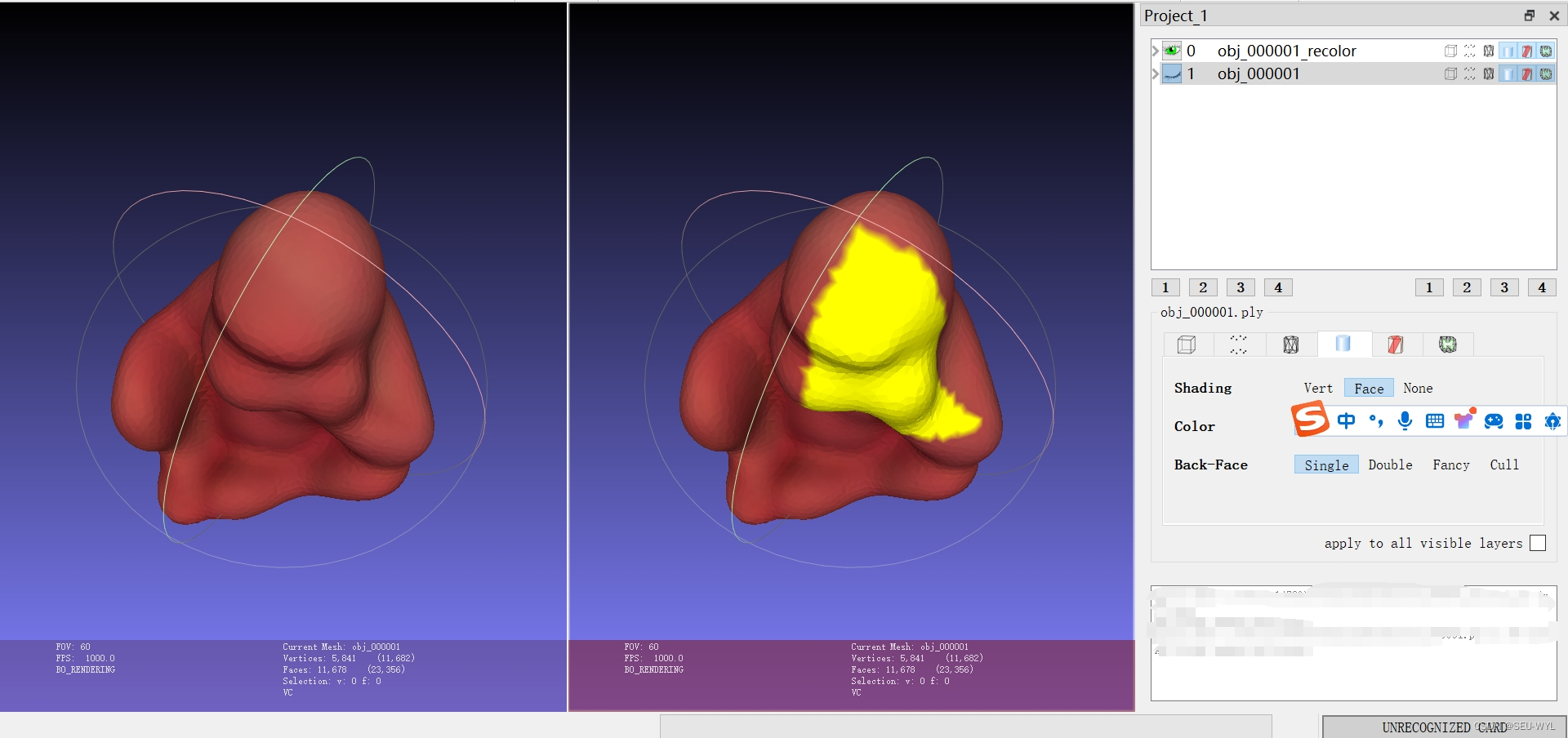meshlab: pymeshlab按照坐标分量条件来选择顶点并为被选择顶点着色（按条件筛选顶点conditional vertex selection）_meshlab vert color ...