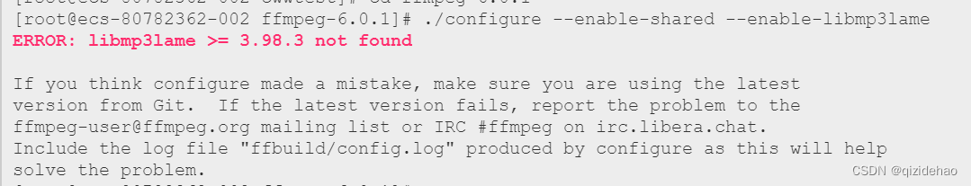 Linux安装ffmpeg遇到的一些坑_libx264.so.164-CSDN博客