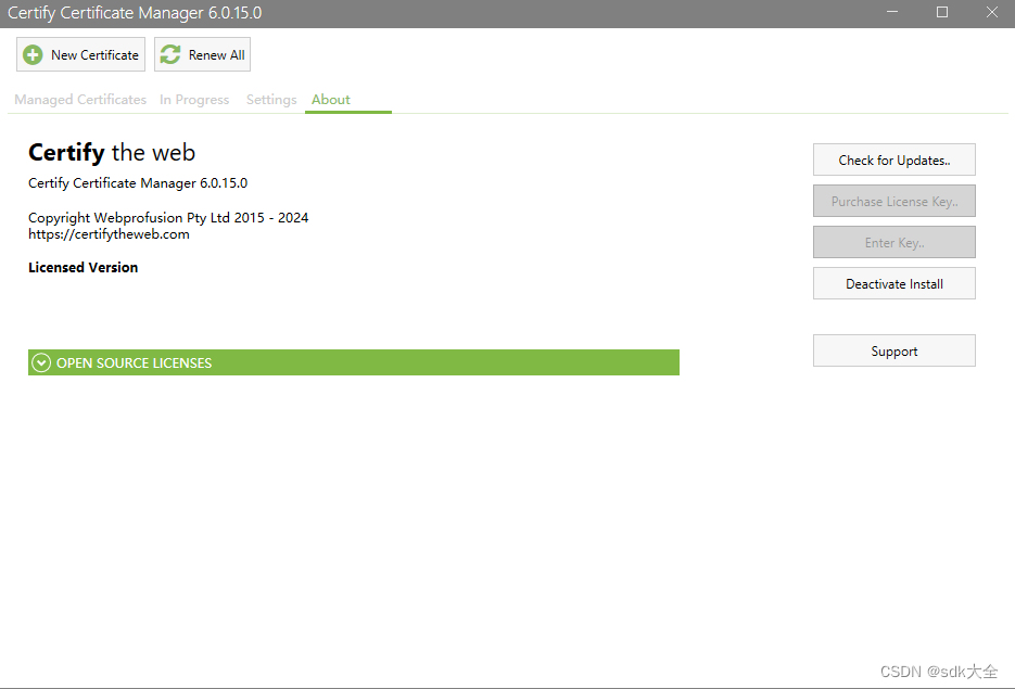 Certify SSL Manager 6.0.15-CSDN博客