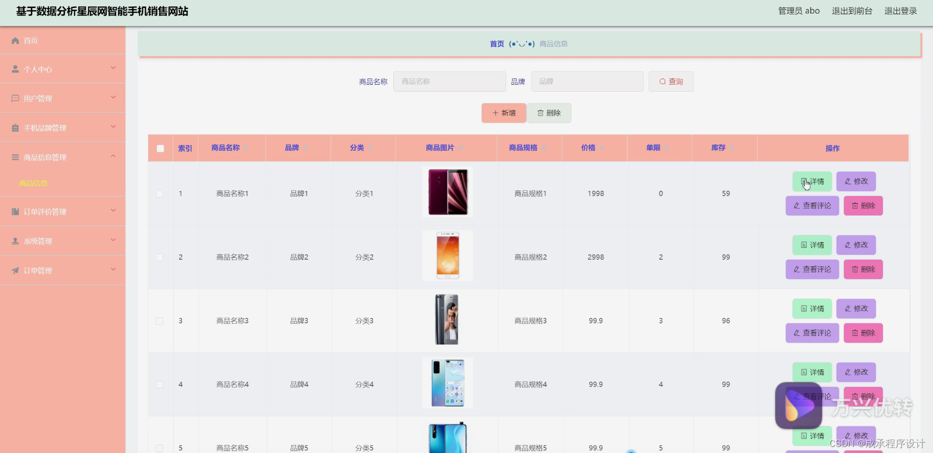 Java基于数据分析星辰网智能手机销售网站开题源码java数据分析 Csdn博客
