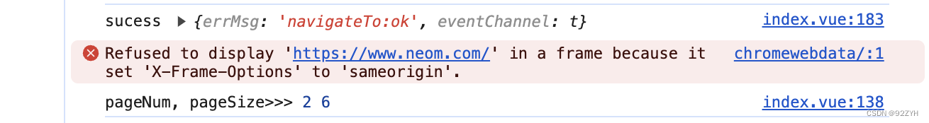 uniapp 运行 webview 报：Refused to display ‘https://***‘ in a frame because it set ‘X-Frame-O_web ...