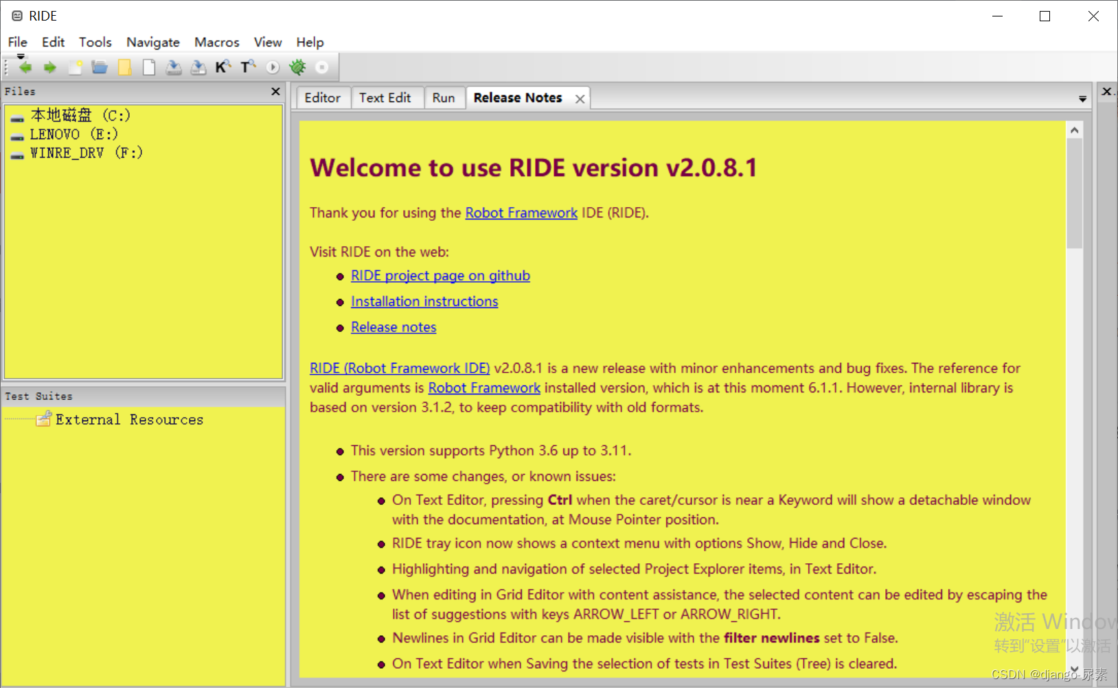 下载安装robotframework Ride Robotframework Ride下载 Csdn博客