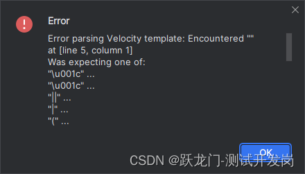 python篇-创建python文件时提示错误Error parsing Velocity template: Encountered “-CSDN博客