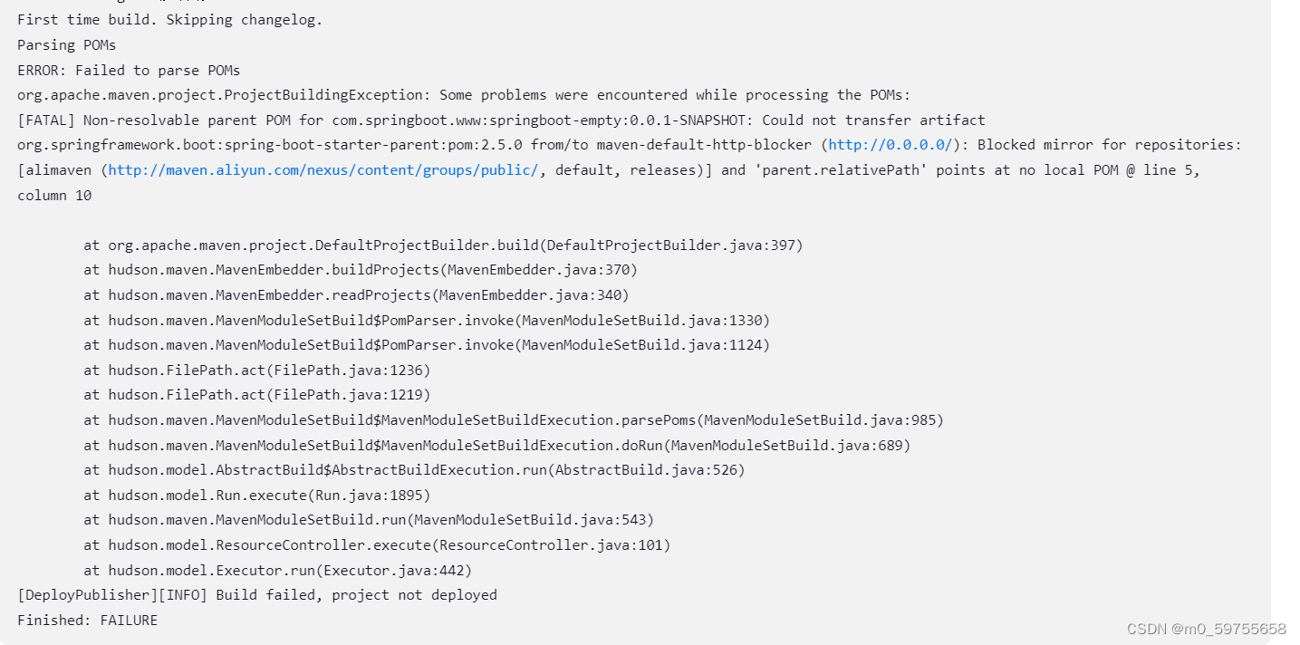 jenkins构建pom时报Could not transfer artifact...._jenkins non-resolvable parent pom for-CSDN博客