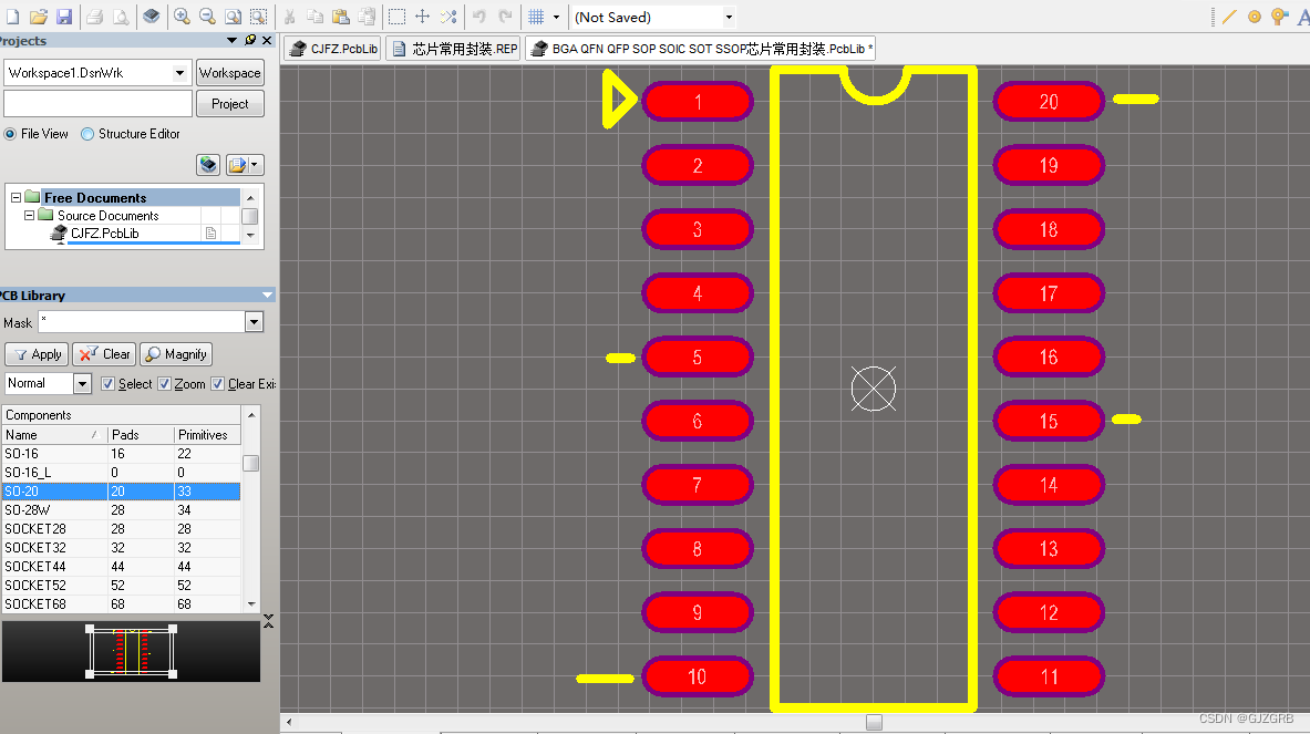 常用芯片BGA QFN QFP SOP SOIC SOT SSOP封装封装库Altium AD元件库（PCB封装库）_tssop封装库-CSDN博客