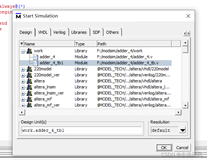 【FPGA & Modsim】Modsim使用教程，手把手直接举例-CSDN博客