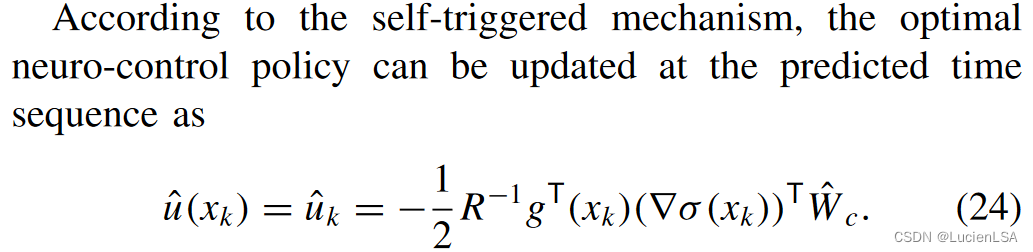 Self-Triggered Approximate Optimal Neuro-Control for Nonlinear Systems Through ADP-CSDN博客