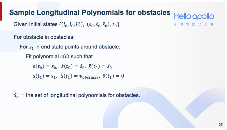 lattice planner和《Optimal Trajectory Generation for Dynamic Street Scenarios in a Frene´t Frame ...