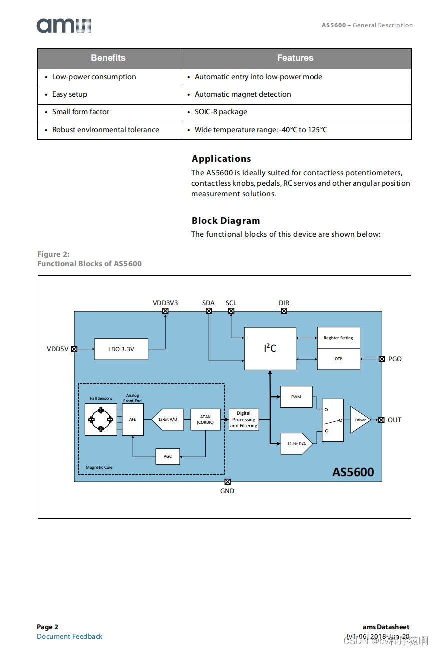 AS5600中文芯片数据手册（中文翻译）_as5600磁编码器中文手册-CSDN博客