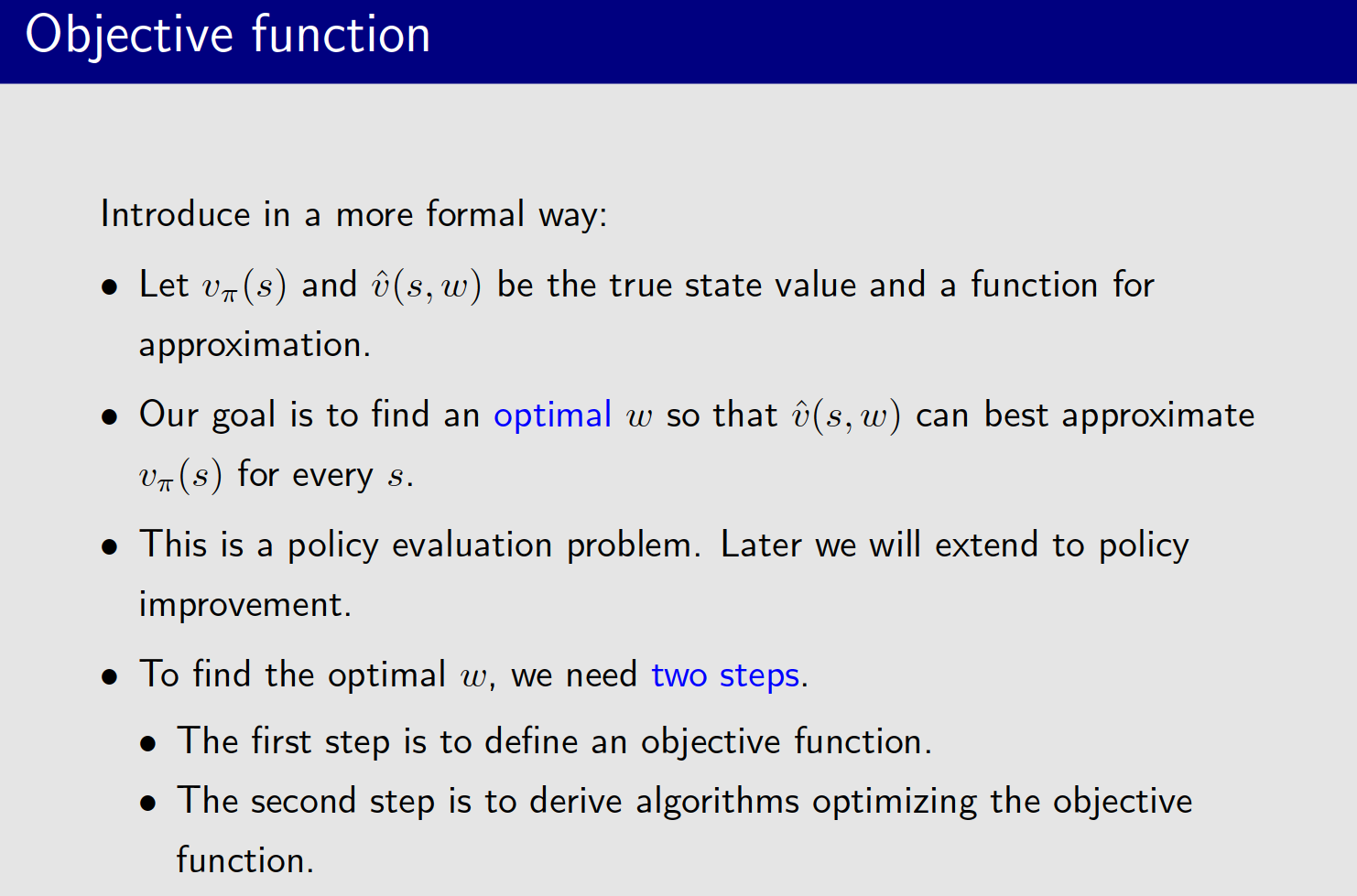 强化学习-赵世钰（八）：值函数近似（Value Function Approximation）【Deep Q-learning算法】_值函数近似 qlearning-CSDN博客