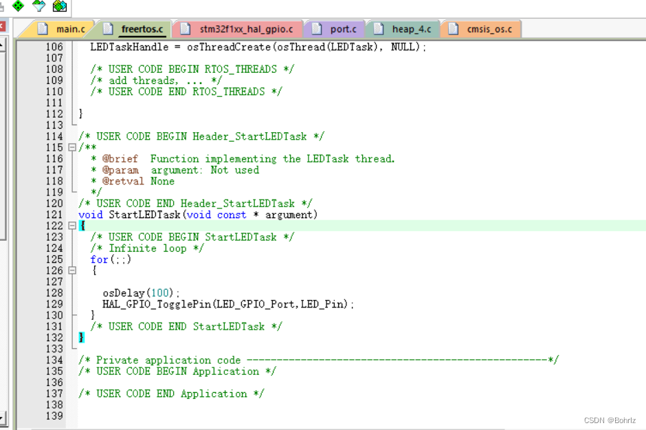 手动移植freertos和cubemx生成freertosstm32f103 Cubmx Freertos Csdn博客 4342