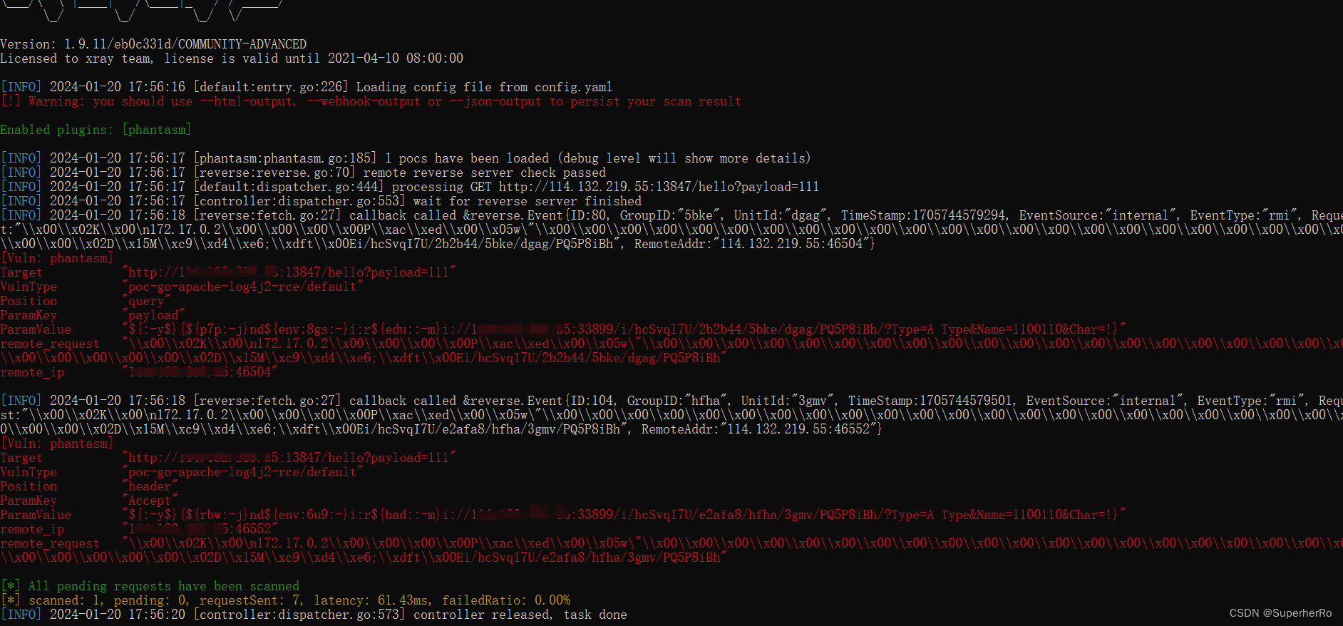 Apache Log4j2 RCE漏洞复现(CVE-2021-44228)_log4j2burpscanner-CSDN博客