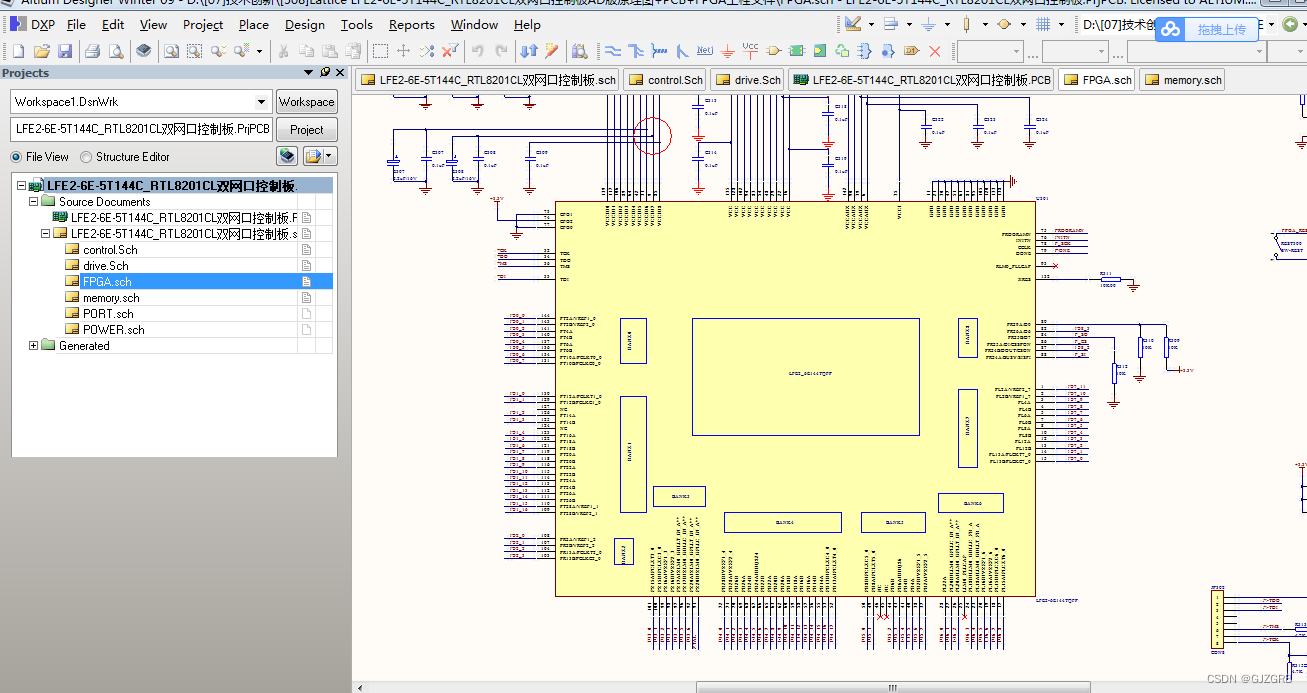 基于FPGA Lattice LFE2-6E+RTL8201CL双网口数显控制板硬件（原理图+PCB）+FPGA源码+文档说明,_rtl8201原理图-CSDN博客