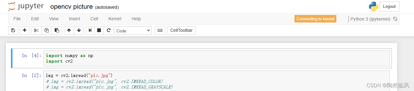 anaconda 中的jupyter notebook 打开后一直显示 connecting the kernel 处理办法_jupyter connecting to kernel-CSDN博客