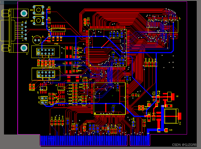 基于PCI9054芯片+E2C5Q208 FPGA PCI接口控制卡硬件（原理图+PCB）工程文件_pcie卡 pcb文件-CSDN博客