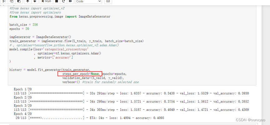 解决WARNING:tensorflow:Your input ran out of data； interrupting training```错误_warning:tensorflow ...