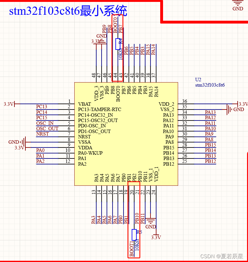 STM32F103C8T6最小系统设计-CSDN博客