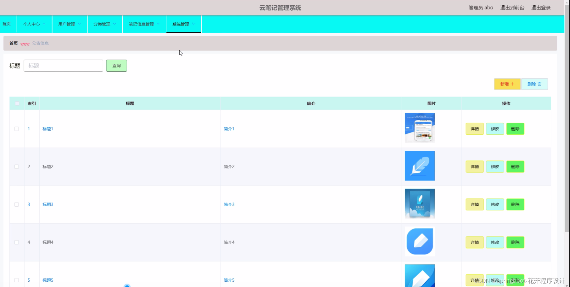 springboot/java/php/node/python云笔记管理系统【计算机毕设】_云笔记系统-CSDN博客