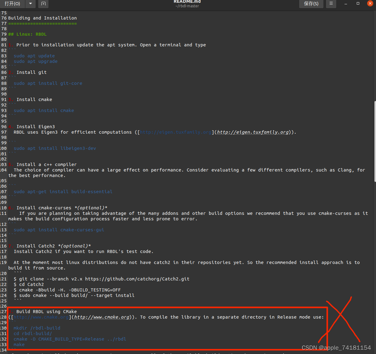 Ubuntu20.04安装RBDL库--亲测有效_rbdl库安装-CSDN博客