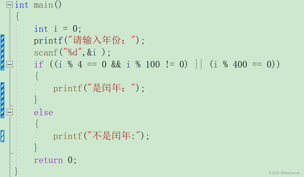 输入一个年份,判断是否是闰年。 Csdn博客