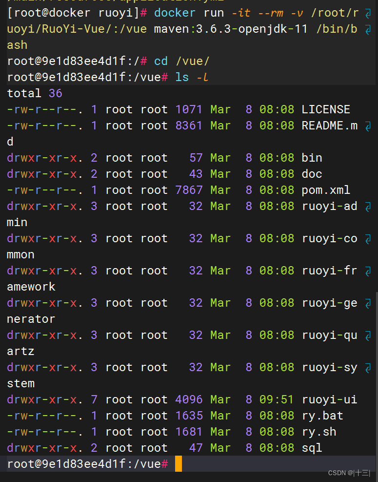 docker 部署Ruoyi 项目_若依 部署在docker里-CSDN博客