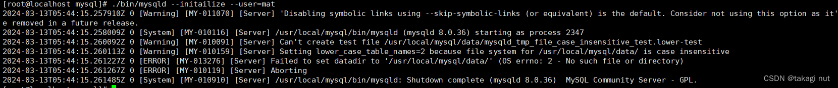 linux下载mysql启动失败解决（纯手打，绝不复制粘贴）_os errno 13-CSDN博客