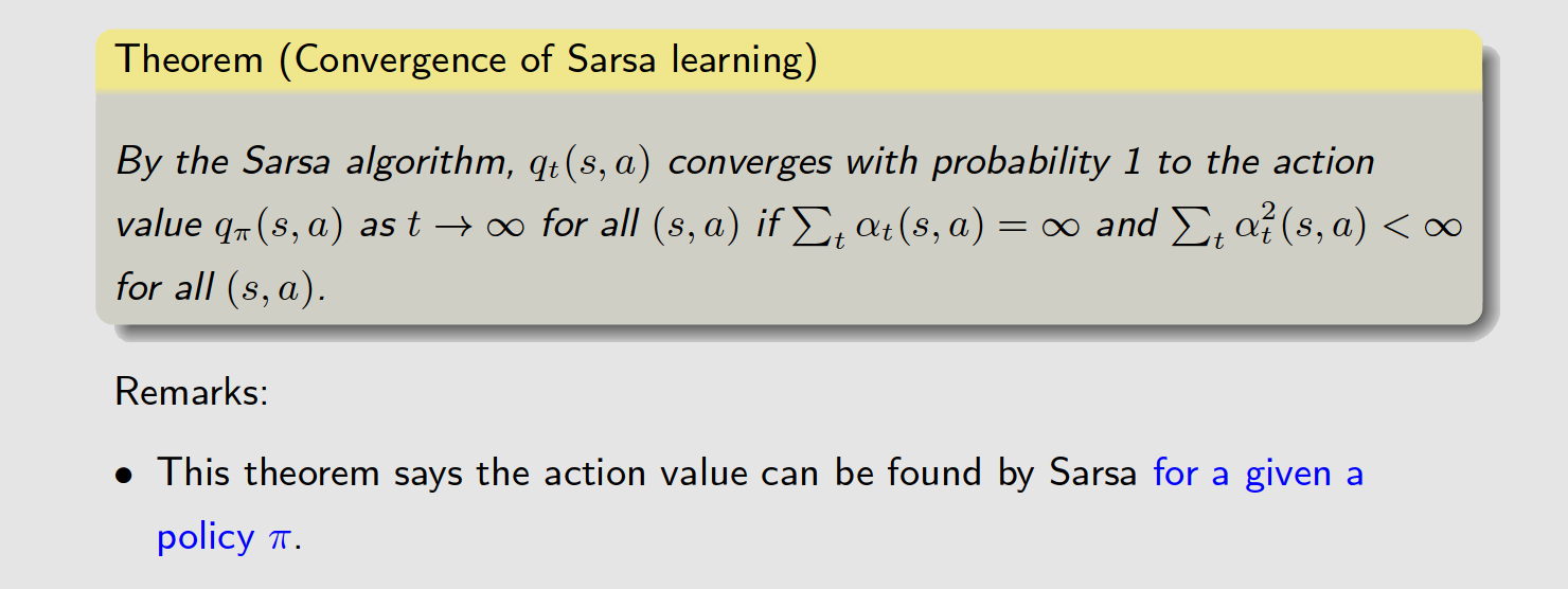 强化学习-赵世钰（七）：TD-＞Sarsa-＞n-step Sarsa（on-line）【Sarsa&MC】【求贝尔曼公式】-＞Q-learning（off-line）【PPT】_sarsa和 ...