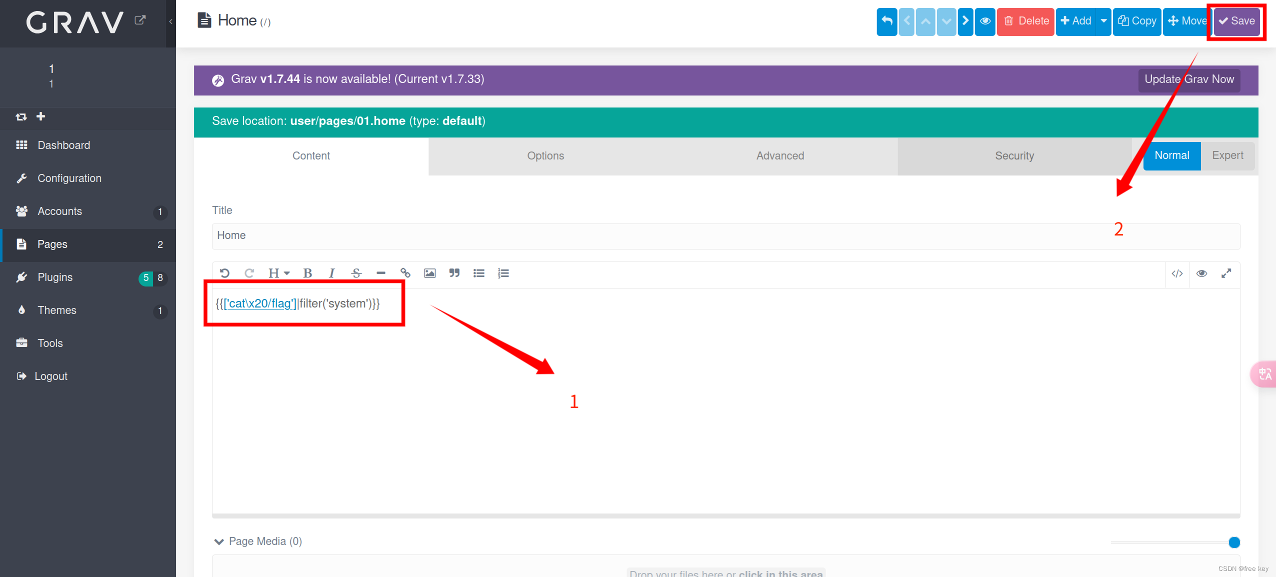 [漏洞复现]Grav CMS任意代码执行漏洞（CVE-2022-2073）-CSDN博客