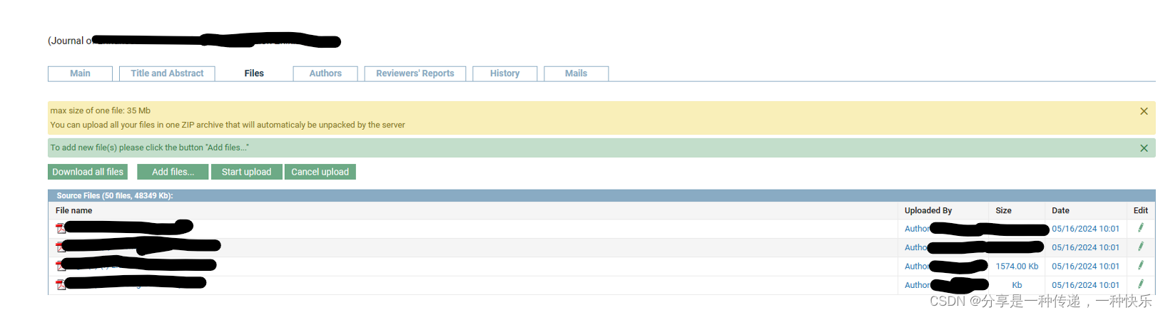 sci投稿网站上传文件，一定需要看看是否有size大小，如果没有显示，可能是因为什么原因没有上传成功，因此以后上传文件一定要仔细检查下。_sci投稿文件太大上传不了-CSDN博客