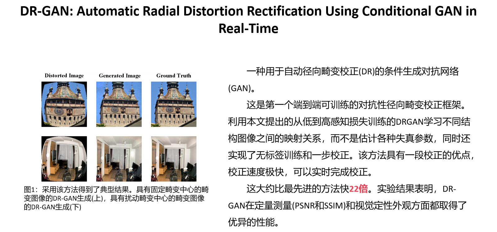‘DR-GAN: Automatic Radial Distortion RectificationUsing Conditional GAN in Real-Time‘条件GAN实时径向畸变 ...
