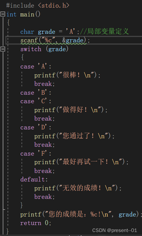 Switch语句 Csdn博客 