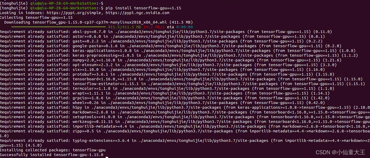20240216学习日志之gpu使用实战1：python3 7安装tensorflow Gpu2 7 0 Python3 7对应的
