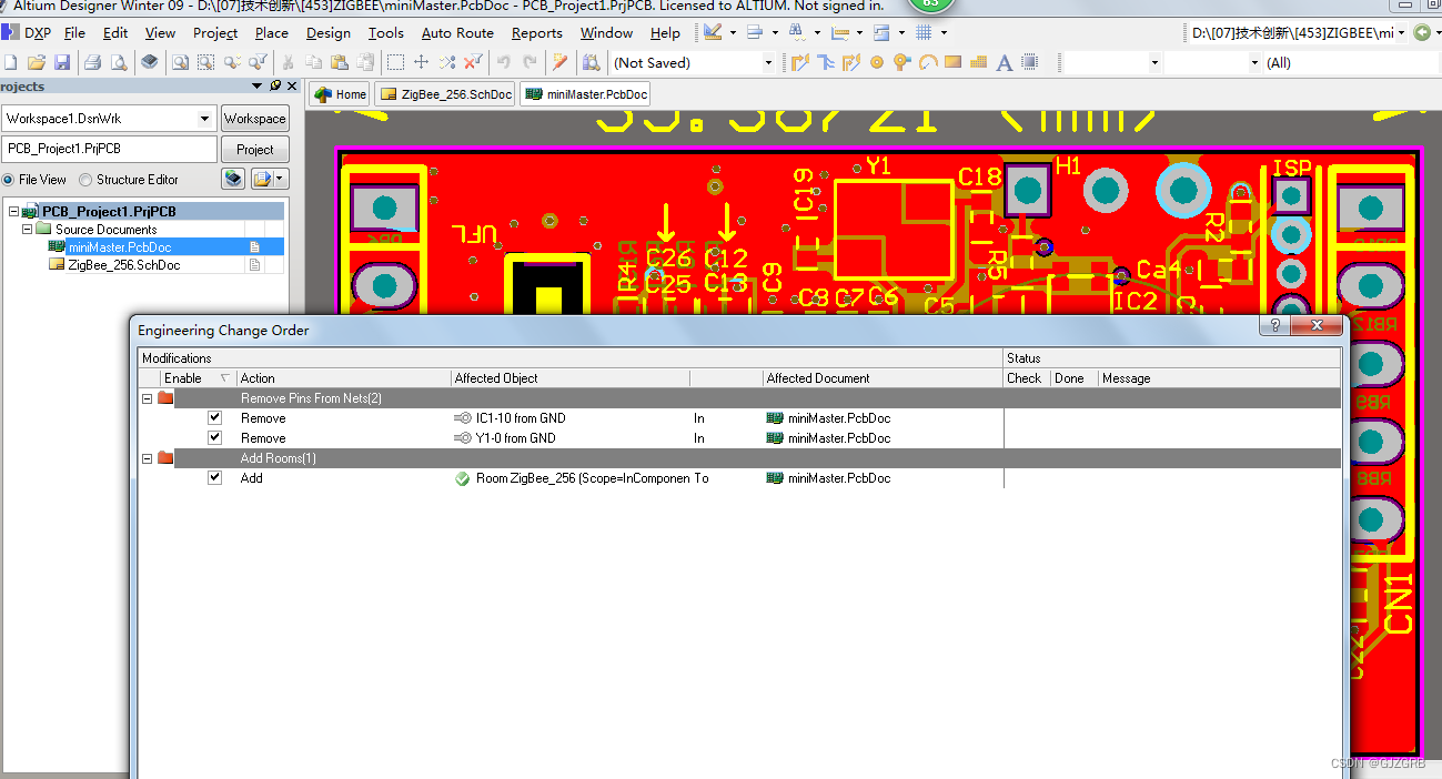 基于mrf24j40 无线ZigBee最小系统评估板硬件（原理图+PCB）工程文件-CSDN博客