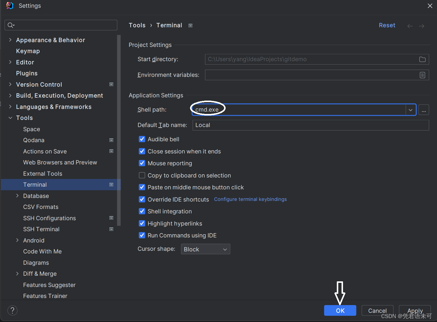 IDEA（23版）打开终端报错Cannot open Local 命令行功能-CSDN博客