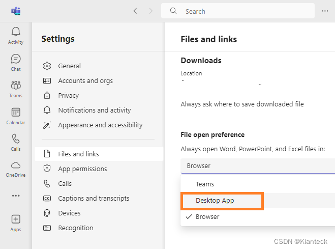 Microsoft 365 - Teams中如何设置默认使用Office Application打开Office file？_新版teams无法勾选为office 默认-CSDN博客