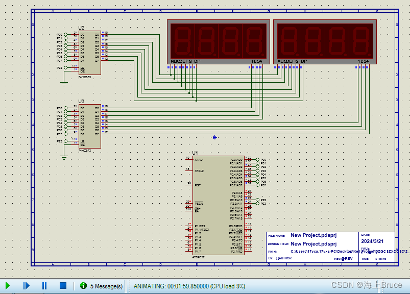 Proteus AT89C52模拟环境搭配74HC573锁存器模拟8位数码管问题_proteus74hc573怎么连接-CSDN博客