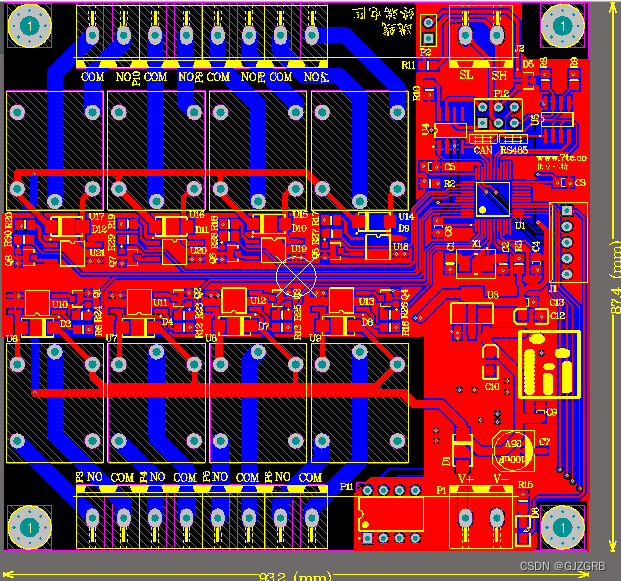 基于STM32F103C8T6单片机设计CAN接口8路继电器控制板硬件（原理图+PCB）+软件源码_基于stm32的can控制器硬件电路图-CSDN博客