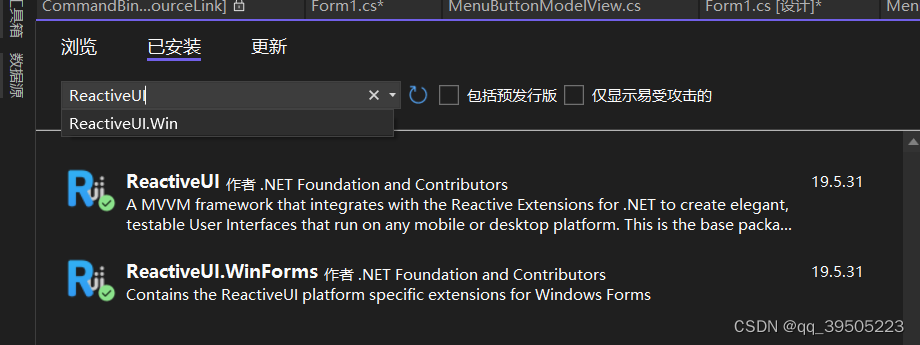 Winform 使用 Reactiveuic Winform Reactive Csdn博客