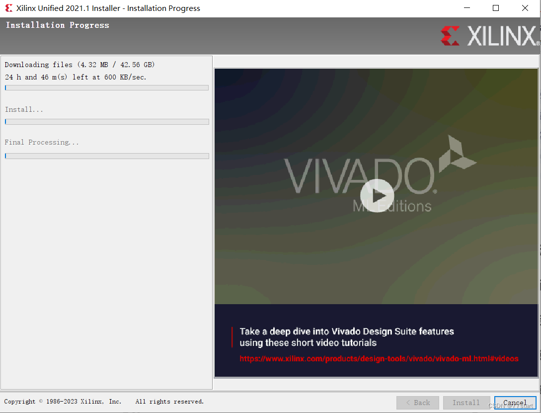 【软件安装环境配置——vivado/vitis】vivado/vitis2021最全安装教程_vivado 2021.1安装-CSDN博客