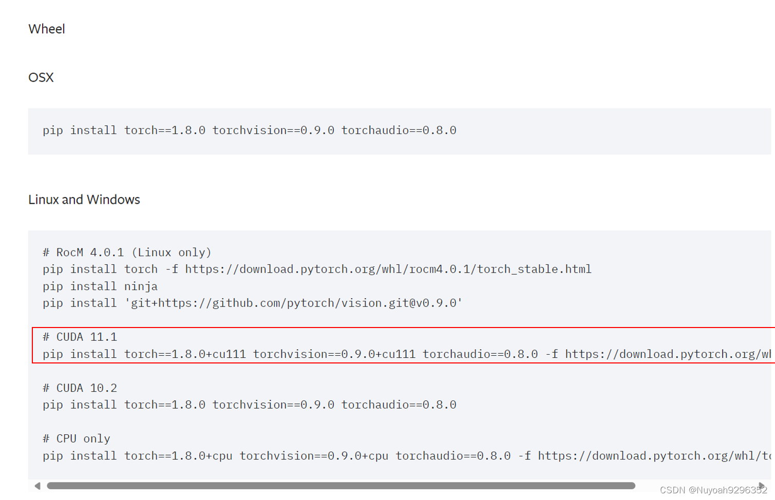 配置pytorch环境（cuda111cudnn804）cuda111对应安装的pytorch Csdn博客 