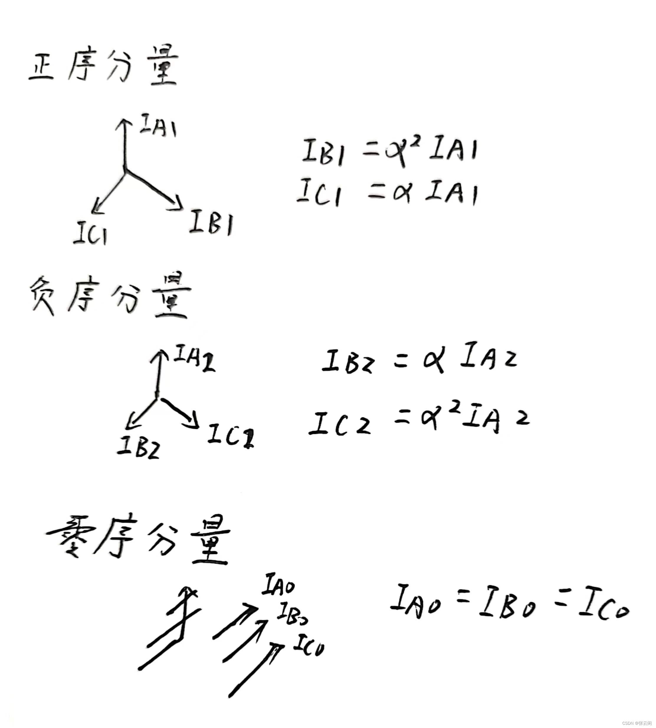 【对称分量法应用】已知a、b、c三相电压或电流幅值和相位,求某一相的正序、负序、零序分量。如何计算正序电压的方法 Csdn博客