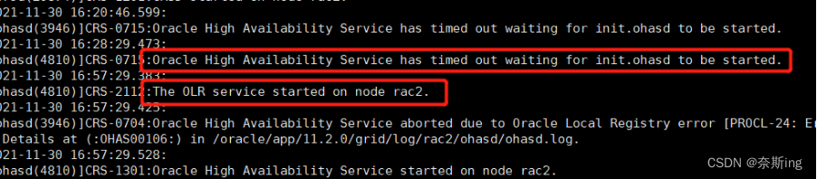Oracle篇—11gRAC安装在linux7之后集群init.ohasd进程启动不了报错CRS-0715问题_linux 7 安装 oracle11g rac 坑-CSDN博客